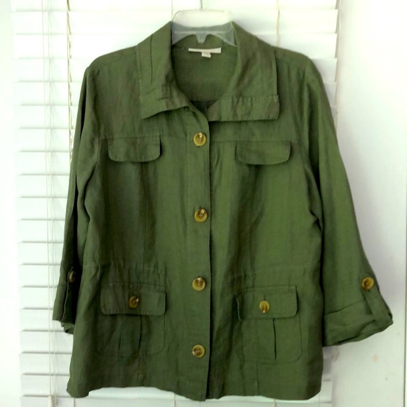 JM Collection | Jackets & Coats | Jm Collection Safari Military Jacket ...
